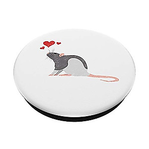 Cute Rat Lover Pet Mouse or Rodent Gift PopSockets PopGrip: Swappable Grip for Phones & Tablets