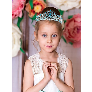 "Birthday Queen" Sash & Crystal Tiara Kit COCIDE Birthday Silver Tiara and Crowns for Women Sash for Girls Blue Birthday Decorations Set Rhinestone Headband Hair Accessories Glitter Sash for Party
