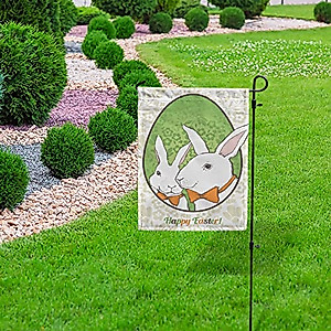 My Little Nest Seasonal Garden Flag Happy Easter Bunny Egg Vertical Garden Flags Double Sided for Home Farmhouse Yard Holiday Flag Outdoor Decoration Banner 12"x18"