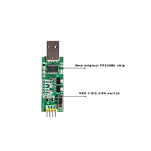 USB to TTL Serial Converter Adapter 1.8V 3.3V 5V FT232RL for Development Projects with Windows Mac Linux