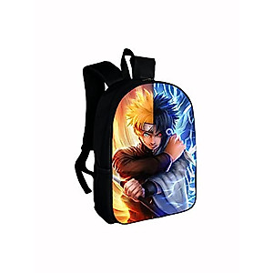 Oyb Unisex Anime Backpack 3d Printed Cartoon Bags Lightweight Large Casual Daypack Black5-16.5IN