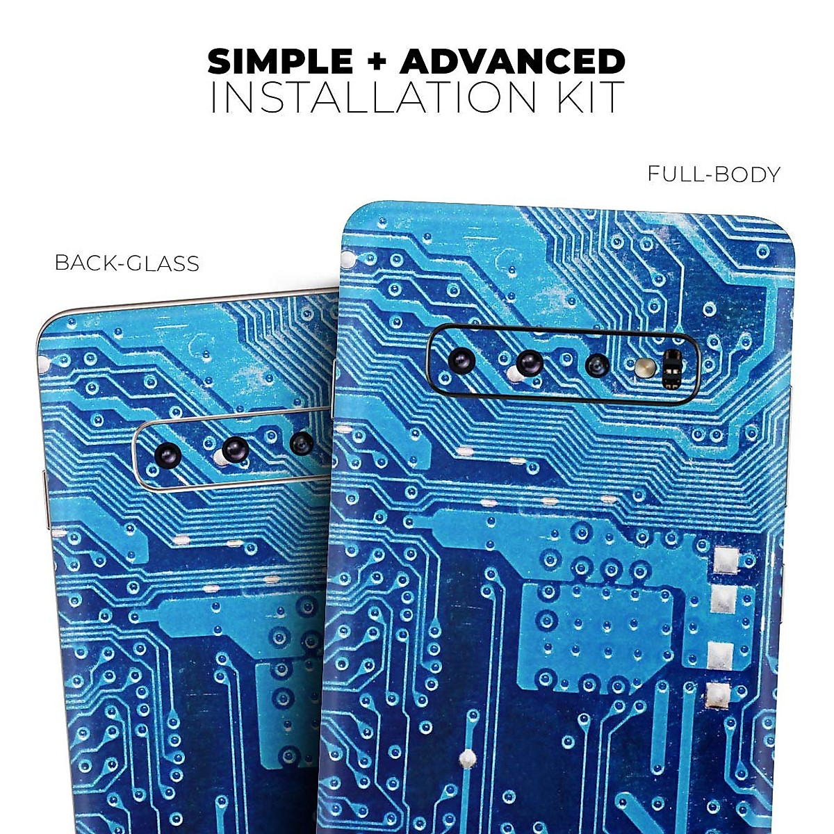 DesignSkinz Blue Cirtcuit Board V1 Protective Vinyl Decal Wrap Skin Cover Compatible with The Samsung Galaxy S20 (Screen Trim & Back Glass Skin)