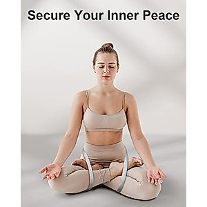 Tumaz Yoga Strap/Stretch Bands [15+ Colors, 6/8/10 Feet Options] with Extra Safe Adjustable D-Ring Buckle, Durable and Comfy Delicate Texture - Best for Daily Stretching, Physical Therapy, Fitness