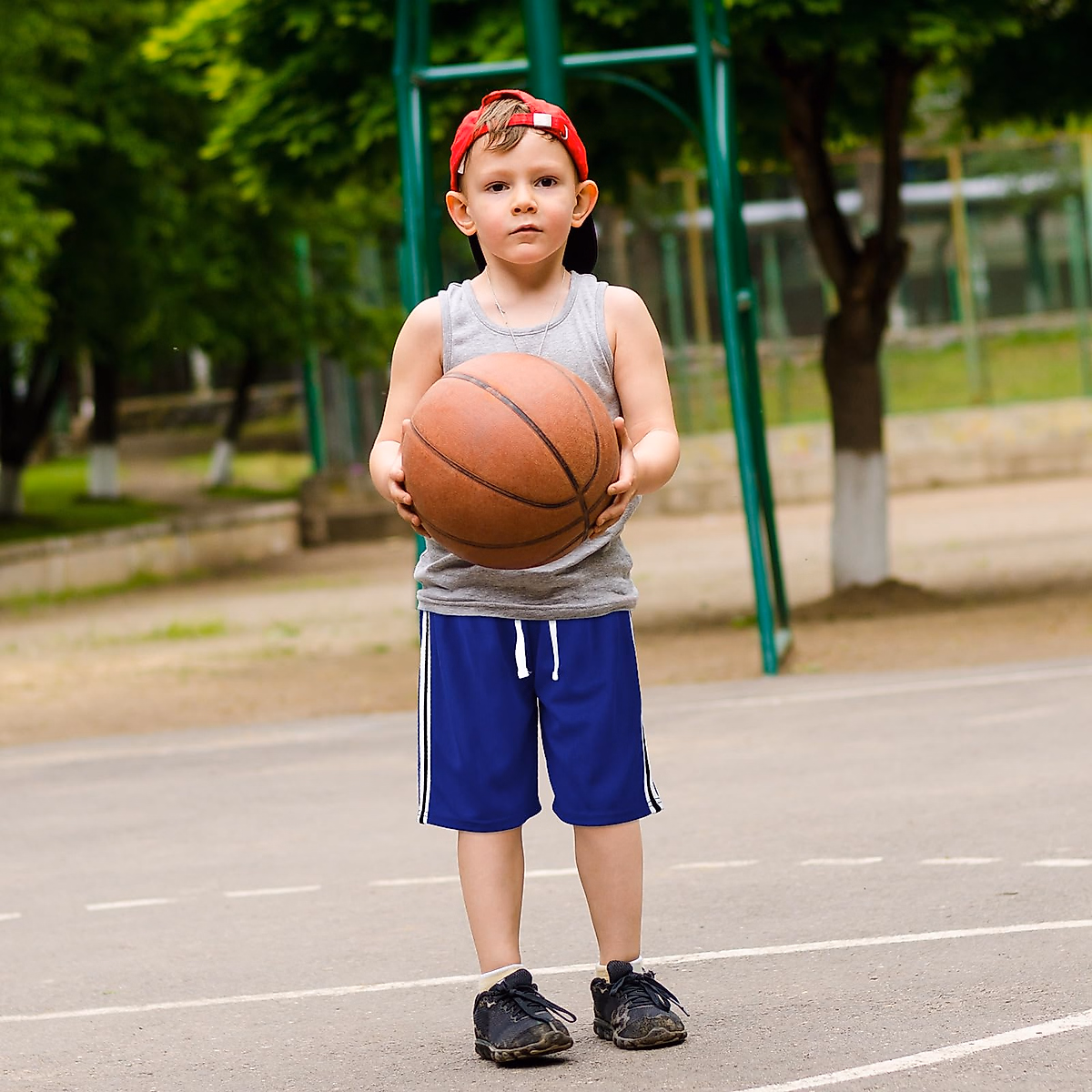 Resinta 5 Pack Toddler Boys Athletic Basketball Shorts Quick Dry Mesh Shorts Active Gym Shorts Soccer Running Sports Shorts