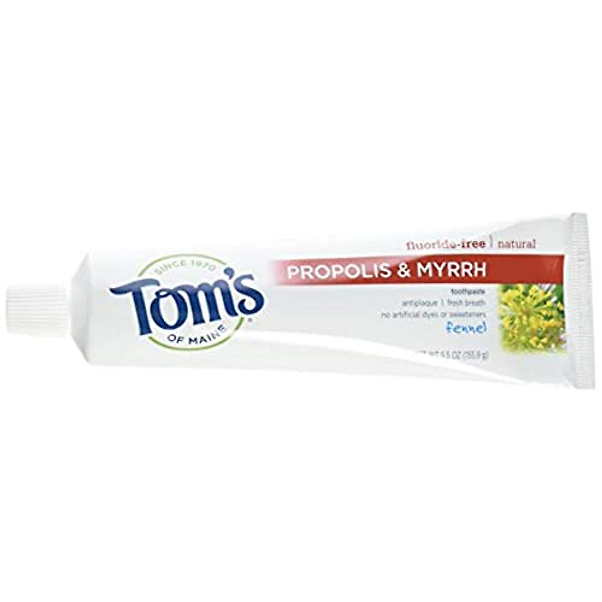 Toms of Maine Toothpaste Fennel Propolis Myrrh,5.5 Ounce (Pack of 4)