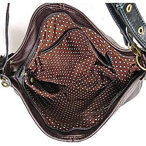 Chala Purse Handbag Hobo Cross Body Convertible Chocolate Guitar Bag