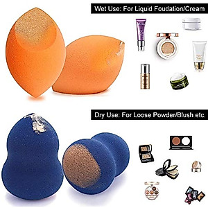 Miss Gorgeous London Makeup Sponge Set Blender Beauty Foundation Blending Sponge - Multi-colored 6 Pieces