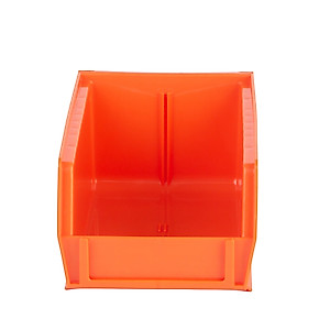 Hudson Exchange 7-1/2" x 4" x 3" (24 Pack) Plastic Stackable Storage Bin and Hanging Container, Orange
