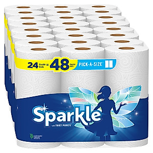 Sparkle® Pick-A-Size® Paper Towels, 24 Double Rolls = 48 Regular Rolls