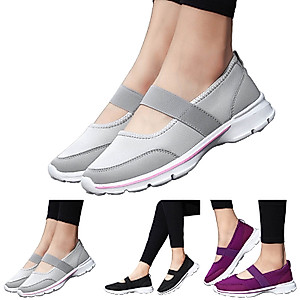 JEUROT Women Snow Boots Winter Shoes Slip on Warm Comfortable Booties Shoes Comfortable Insulated Outdoor Non-Slip Shoes Grey