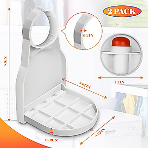 Laundry Detergent Cup Holder 2 Pack, Detergent Drip Catcher Organizer to Keep Room Tidy, Soap Tray Dispenser Laundry Detergent Gadget Fit for Most Softener Liquid Economic Sized Bottles No More Leaks