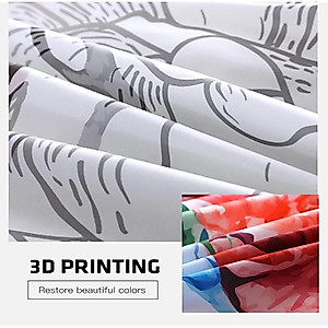 OAFUUU Luxury 3D Bedding Set Blue Abstract Waves Double Duvet Cover Set Bed Linen Comfortable Quilt Cover Bed 140x200cm(55x79in) Threepieceset