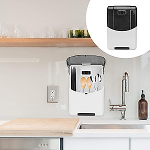 DOITOOL Kitchen Wall Utensil Holder Caddy Electric Kitchen Tool Draining Box Chopsticks Storage Spoon Fork Cutlery Container Organizer