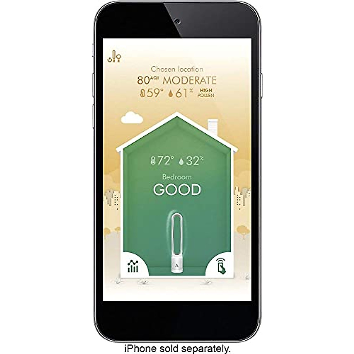 Dyson - TP02 Pure Cool Link Tower 400 Sq. Ft. Air Purifier - Iron, White (Renewed)