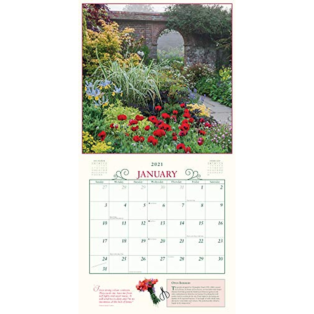 Secret Garden Wall Calendar 2021
