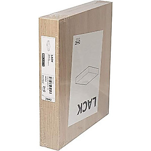 Ikea LACK Floating Wall Shelf, White-Stained Oak Effect, 30x26 Centimetres, 604.310.73