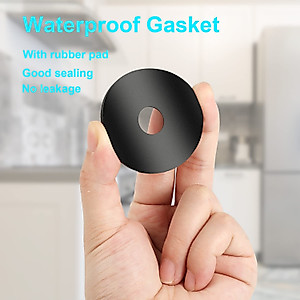 Sink Hole Cover Black, 2" Stainless Steel Kitchen Sink Hole Cap Faucet Hole Cover Leakproof Black Stopper Hole Cover for Sink Tap Hole Plug