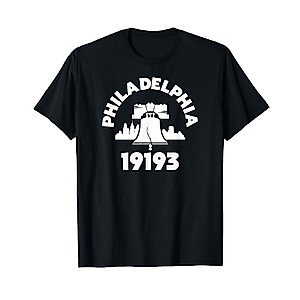 Philly Neighborhood 19193 Zip Code Philadelphia Liberty Bell T-Shirt