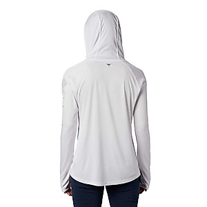 Columbia Women's Tidal Tee Hoodie, White/Cirrus Grey Logo, Medium