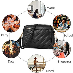 I IHAYNER Cute Little PU Leather Small Crossbody Bag for Women Shoulder Handbag for Teen Girls Lightweight Purse With Tassel Black