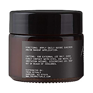 Fresh Rituals Vegan Face Moisturizer with Hyaluronic Acid, Aloe Vera and Niacinamide | 2 ounce | Cruelty Free, Paraben Free, Natural Ingredients | Light Weight Daily Use Moisturizing Cream