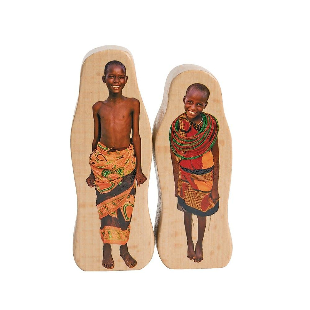 Excellerations Photo-Realistic Multicultural Wooden Block Play Families, Set of 28, Preschool Educational Toys, Social Emotional Learning, Ages 2 Years and Up (Item # OURPEEPS)