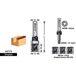 Amana Tool - (55173) 3 Pack Cutters For #47173