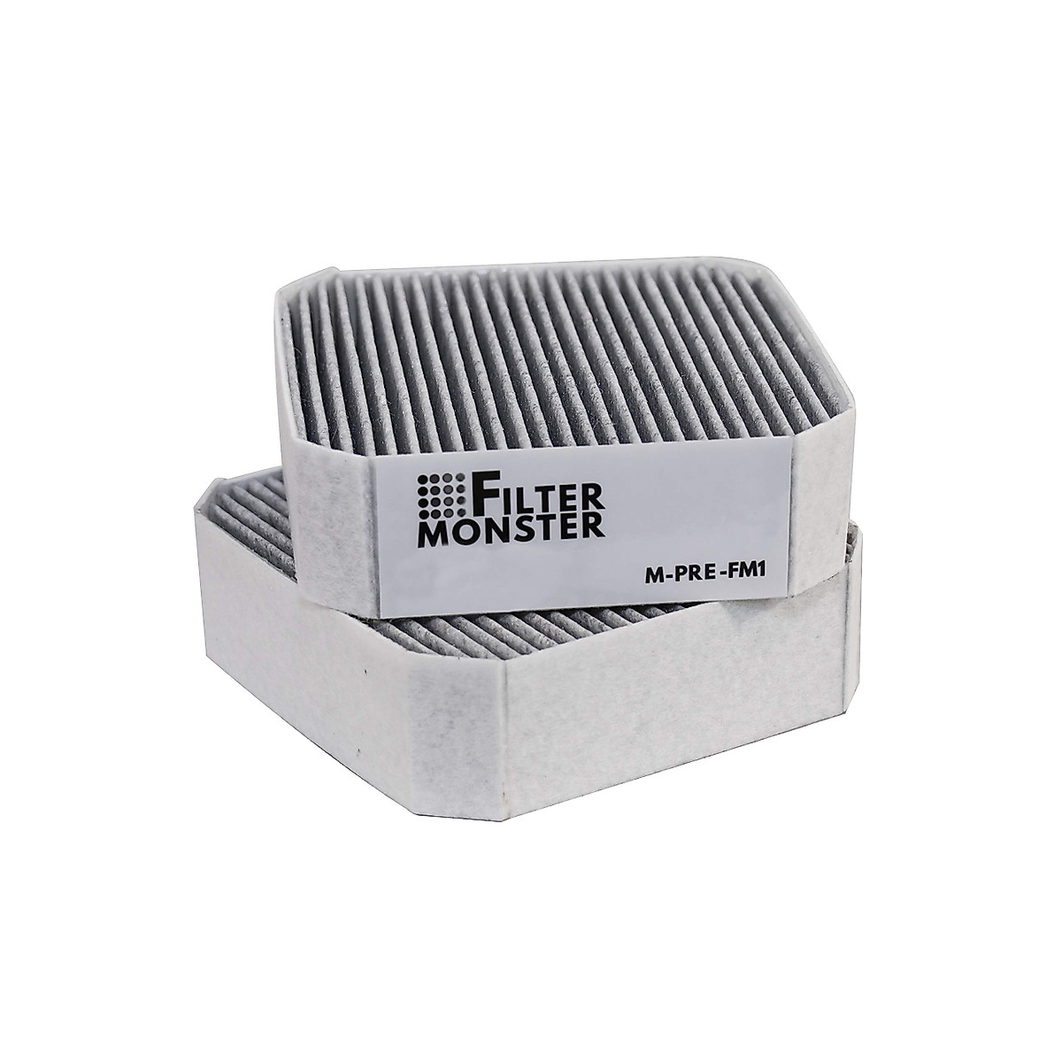 Filter-Monster Carbon Replacement Compatible with Molekule Pre-Filter for Molekule Air Purifier, 2 Pack