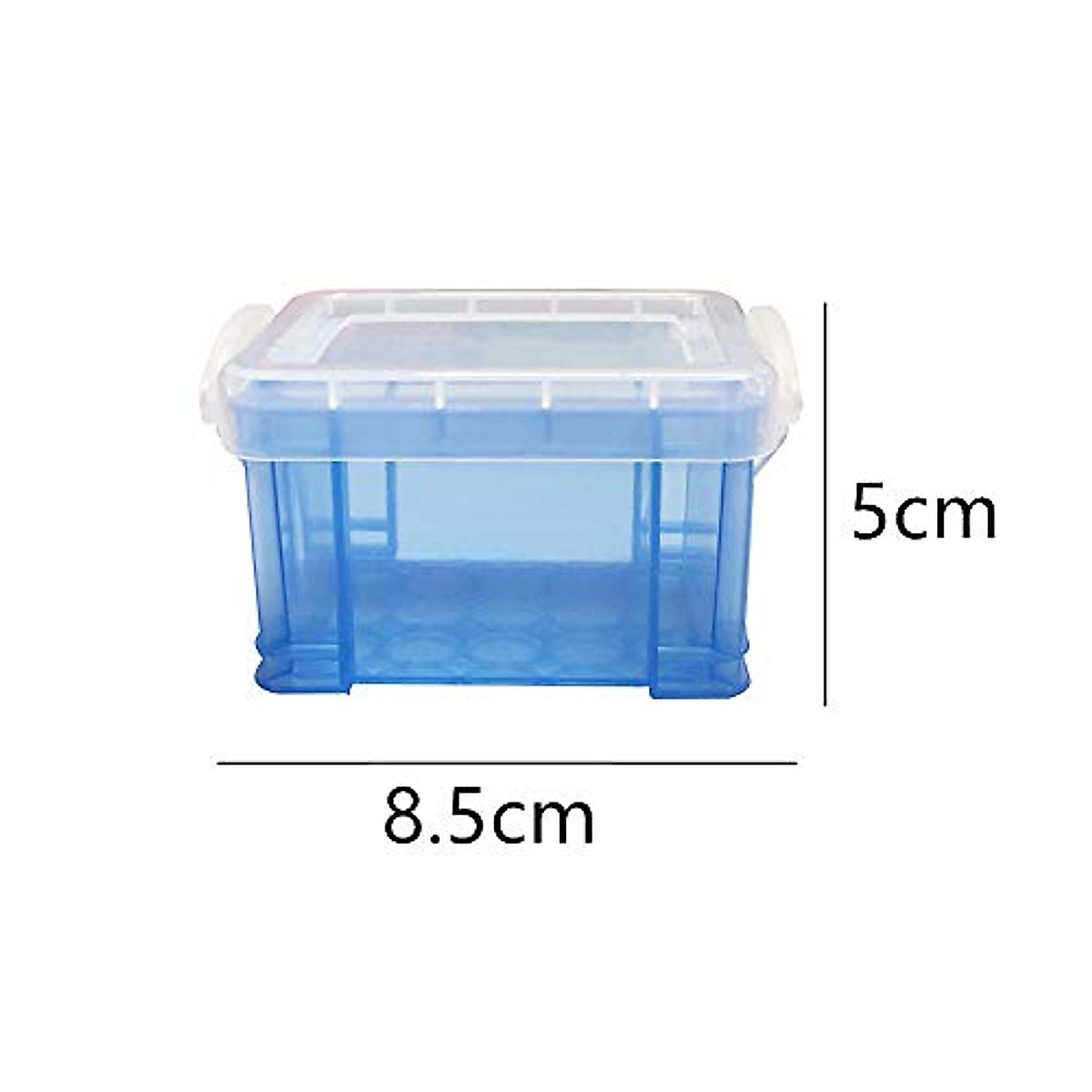 6 Pack Mini Storage Boxes Plastic Storage Box Organiser Box with Lid Small Storage Bin Box