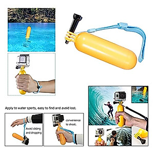 TEKCAM Action Camera Selfie Stick Floating Hand Grip Compatible with Gopro Hero 11 10 9 8 7 6 5 AKASO EK7000 Brave 4 Apexcam Dragon Touch Remali Capture HLS WOLFANG Waterproof Cameras