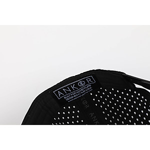 ANKOR Carrier 6 Panel Flat-Bill Baseball Hat Black