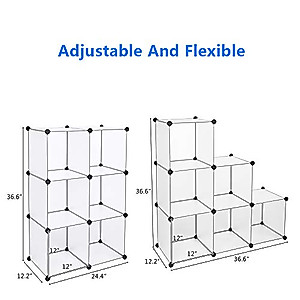 wenyuyu Pack 6 Cube Storage Organizer - Portable Multifunctional DIY Assembled Closet Closet Cabinet Shelf Bookshelf Shelving