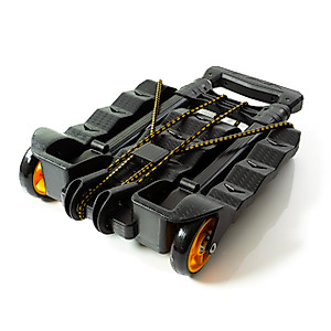 Venmark Folding Luggage Cart with Wheels – Foldable, Compact, Lightweight - Portable Hand Truck and Collapsible Dolly - Fold Up Trolley Carrier for Travel, Moving, Office – Complete with Canvas Bag