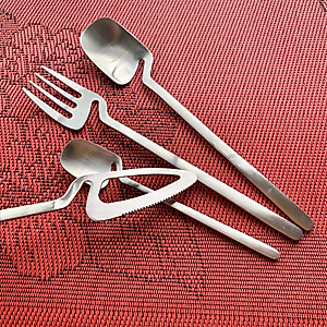 Matte Silver Cutlery Set 24 Pack,Kitchen Silverware/Flatware Anti-rust Utensil Set,Stainless Steel Dinnerware Set Service for 6 Include Knife Fork Spoon,Dishwasher Safe (Matte Silver)