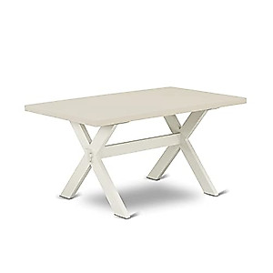 East West Furniture X026VE005-7 Dining Table Set, 7-Piece