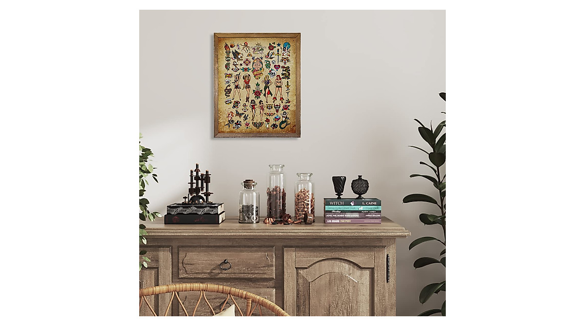 Vintage Tattoo Wall Art - 8x10 Unframed Poster for Tattoo Shops