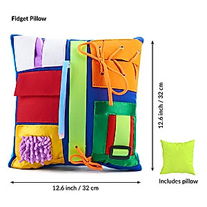 Dementia Pillow | Calming & Comforting Activities for Adults with Dementia | Fidget Pillow | Dementia Products for Elderly | Sensory Pillow | Helps with: Alzheimers, Dementia, Asperger’s & Autism