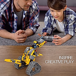 Sillbird STEM Building Toys, Remote & APP Controlled Creator 3in1 Wall Robot/Explorer Robot/Mech Dinosaur Toys Set, Creative Gifts for Boys Girls Kids Aged 6 7 8-12, New 2022 (434 Pieces)