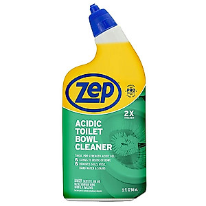 Zep Acidic Toilet Bowl Cleaner - 32 oz (Case of 4) - ZUATBC324 - Experience the Ultimate Cleaning Power with Our 2x Thicker Clinging Formula, Designed to Deliver a Professional-Quality Clean