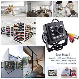 Qcwox HD 1/3 Super CCD 1000TVL 3.6mm 10pcs IR LEDs Mini CCTV Security Camera Surveillance