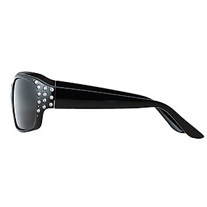 Polarized Sunglasses for Women - Premium Black Fashion Sunglasses - HZ Series Diamante Womens Designer Sunglasses