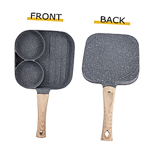 DOITOOL Poached Egg Pan Fried Egg Pan Pot Induction Cooker Aluminum Alloy Burger Pan Sandwich Making Pan Bacon Cooking Pan