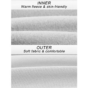 URATOT 2 Sets Women’s Thermal Underwear Set Fleece Lined Thermal Underwear Soft Long Johns Top Bottom Set for Women Cold Winter Black, White
