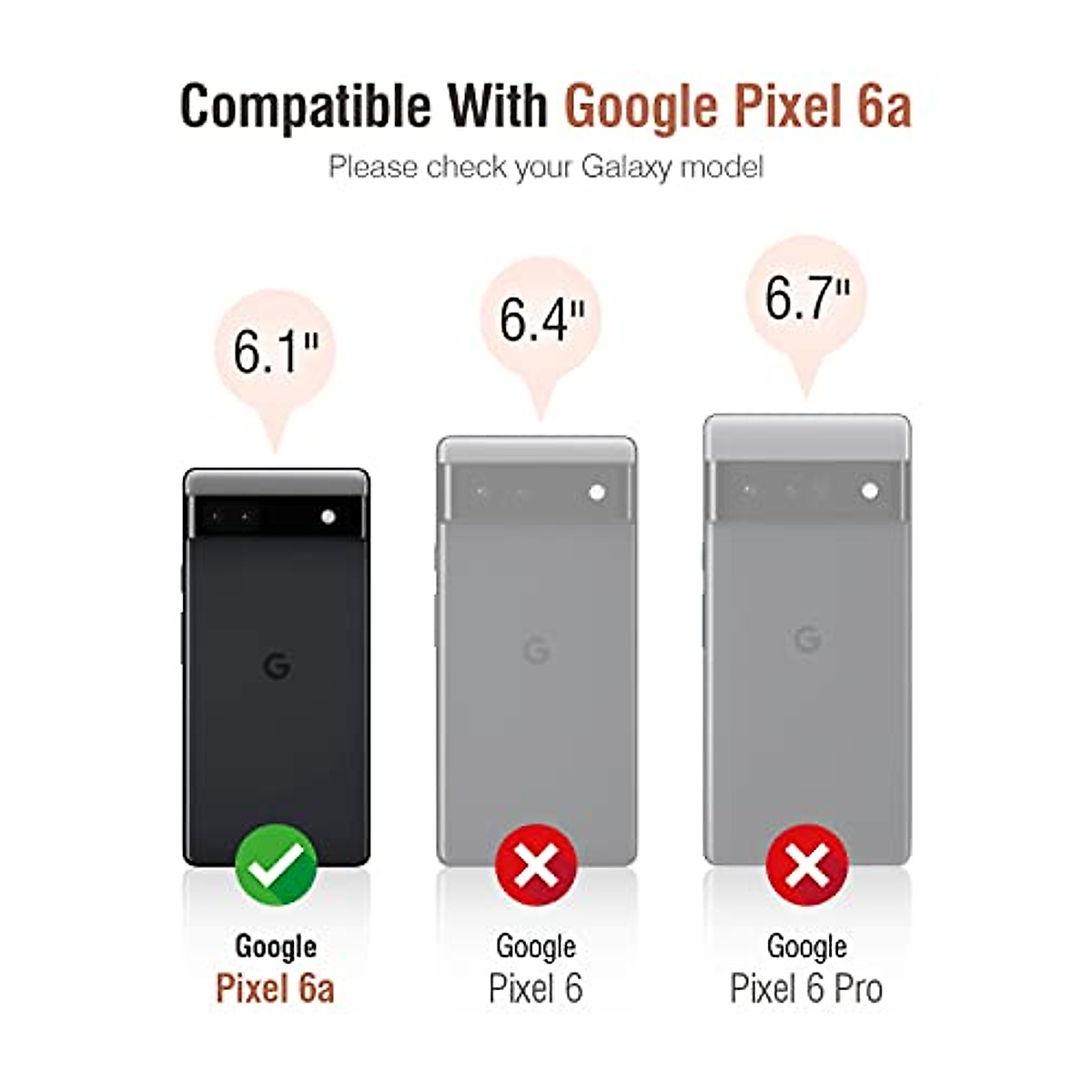 OCASE Compatible with Google Pixel 6A Wallet Case, PU Leather Flip Folio Case with Card Holders RFID Blocking Kickstand [Shockproof TPU Inner Shell] Phone Cover 6.1 Inch 2022 (Black)