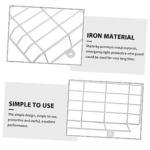 PHENOFICE Exit Light Commercial Emergency Exit Sign Light Wire Guard Cage Stopper Fixture LED Exit Sign Signs Outdoor Wall-mounted Exit Sign Wire Cove Gaurd Signal The Wire Tinsel White Iron