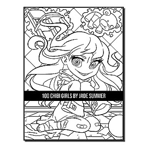 100 Chibi Girls: An Adult Coloring Book Collection with Cute Girls, Fantasy, Horror, Christmas, and More!