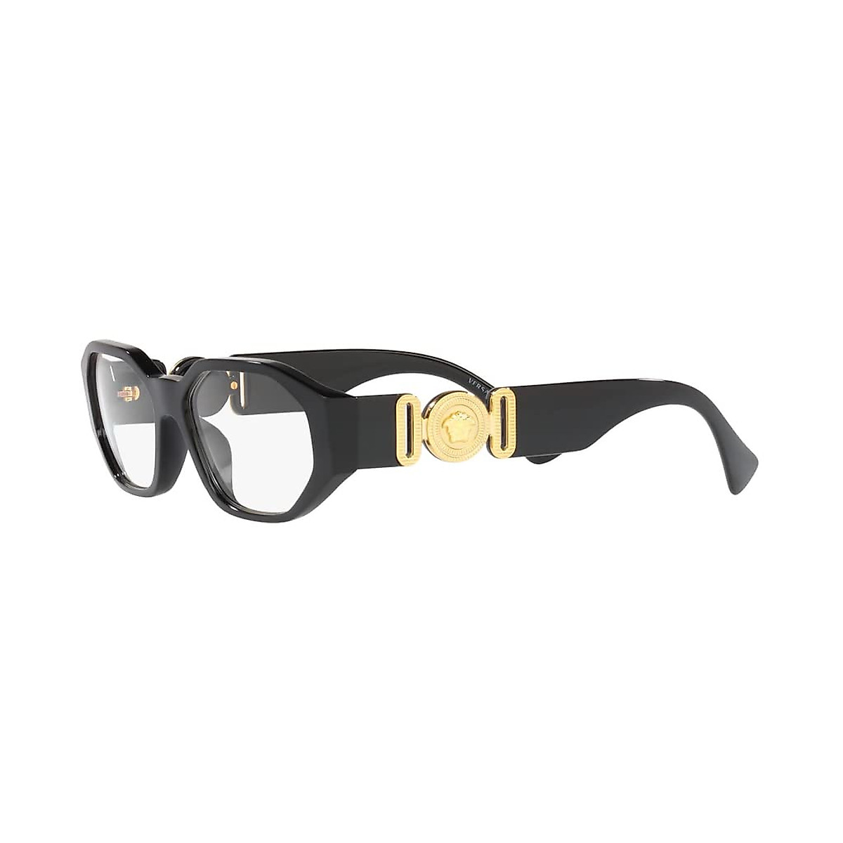 Versace Man Sunglasses Black Frame, Demo Lens Lenses, 56MM