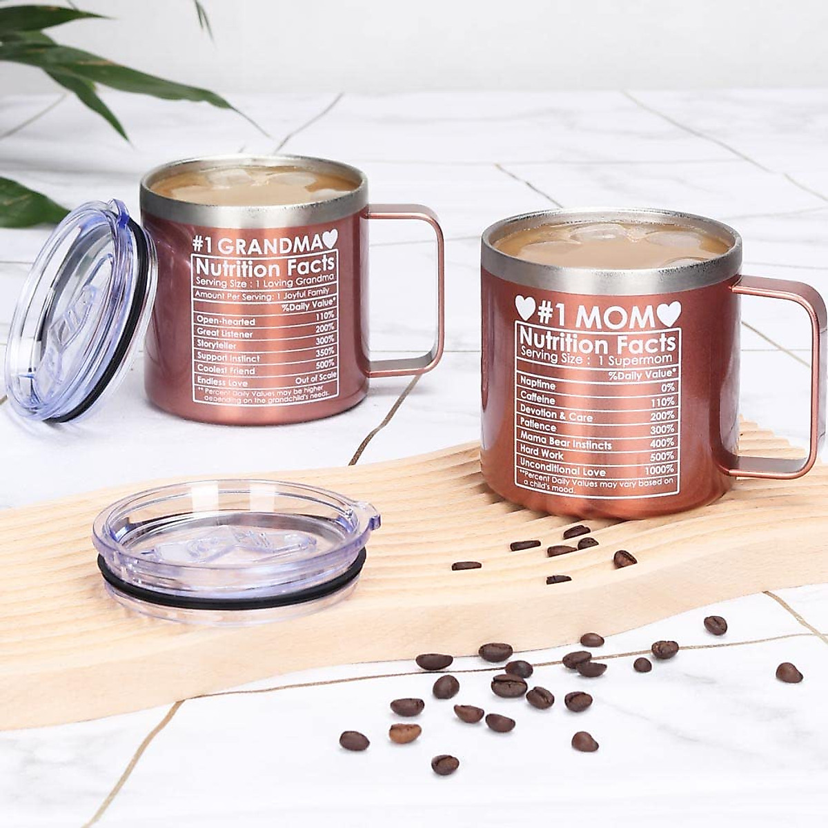 Breezy Valley Mothers Day Gifts for Mom from Daughter Son, Best Gifts for Mom Mug - #1 Mom Coffee Mug Gifts for Mom Mothers Day Mug, Happy Birthday Gifts Funny Mom Nutrition Facts Mug, 14oz