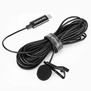Saramonic LavMicro U3B USB-C Lavalier Microphone for iPhone 15, Android, New iPad, Computers & More with 19.7' Cable & 90˚ Adapter for Vlogging, Interviews, YouTube, TikTok, Live Streaming