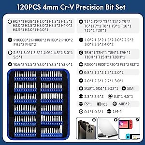 XOOL 140 in 1 Precision Screwdriver Set, Professional Computer Laptop Repair Tool Kit, Electronics Repair Tool with 120 Magnetic Bits, Compatible for Macbook, iPhone, Game Console, Tablet
